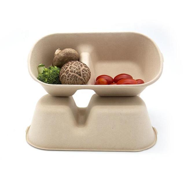 1000ml Compostable Bamboo Fiber Lunch Boxes
