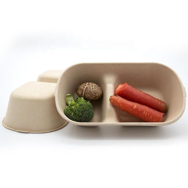 1000ml Compostable Bamboo Fiber Lunch Boxes