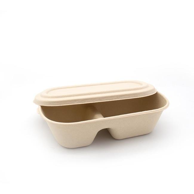1000ml Compostable Bamboo Fiber Lunch Boxes