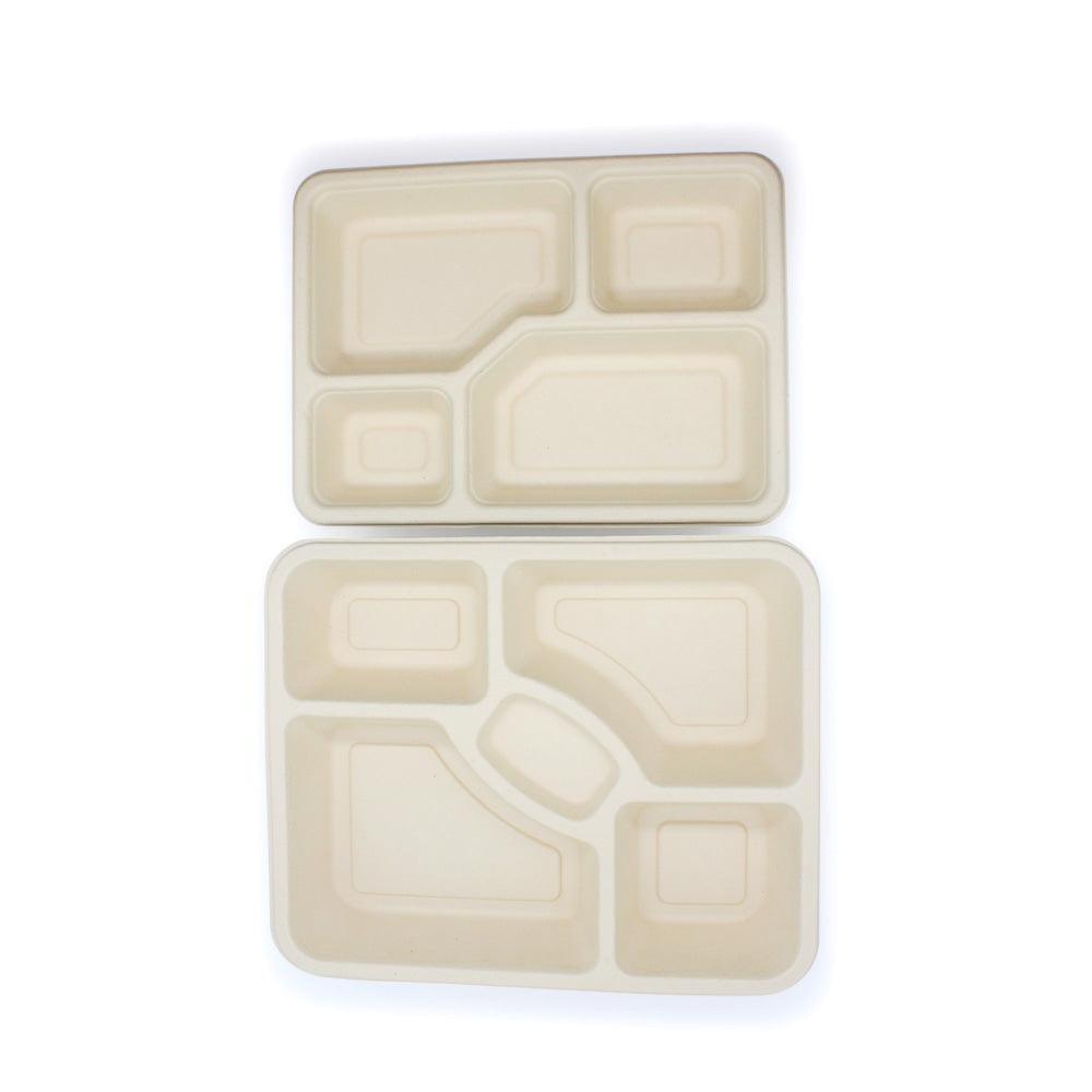 Eco-Friendly Bamboo Fiber Food Tray | 4 Compartments