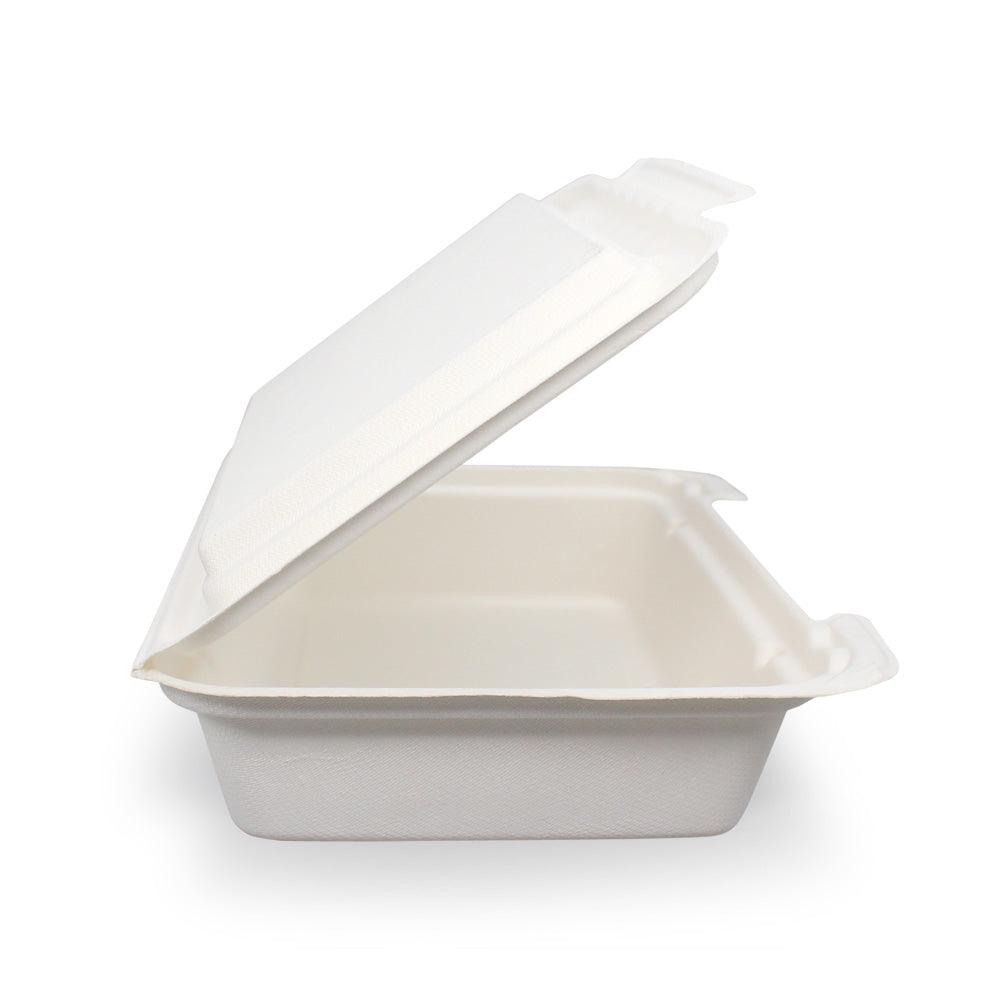 Eco-Friendly Rectangular Bagasse Clamshell