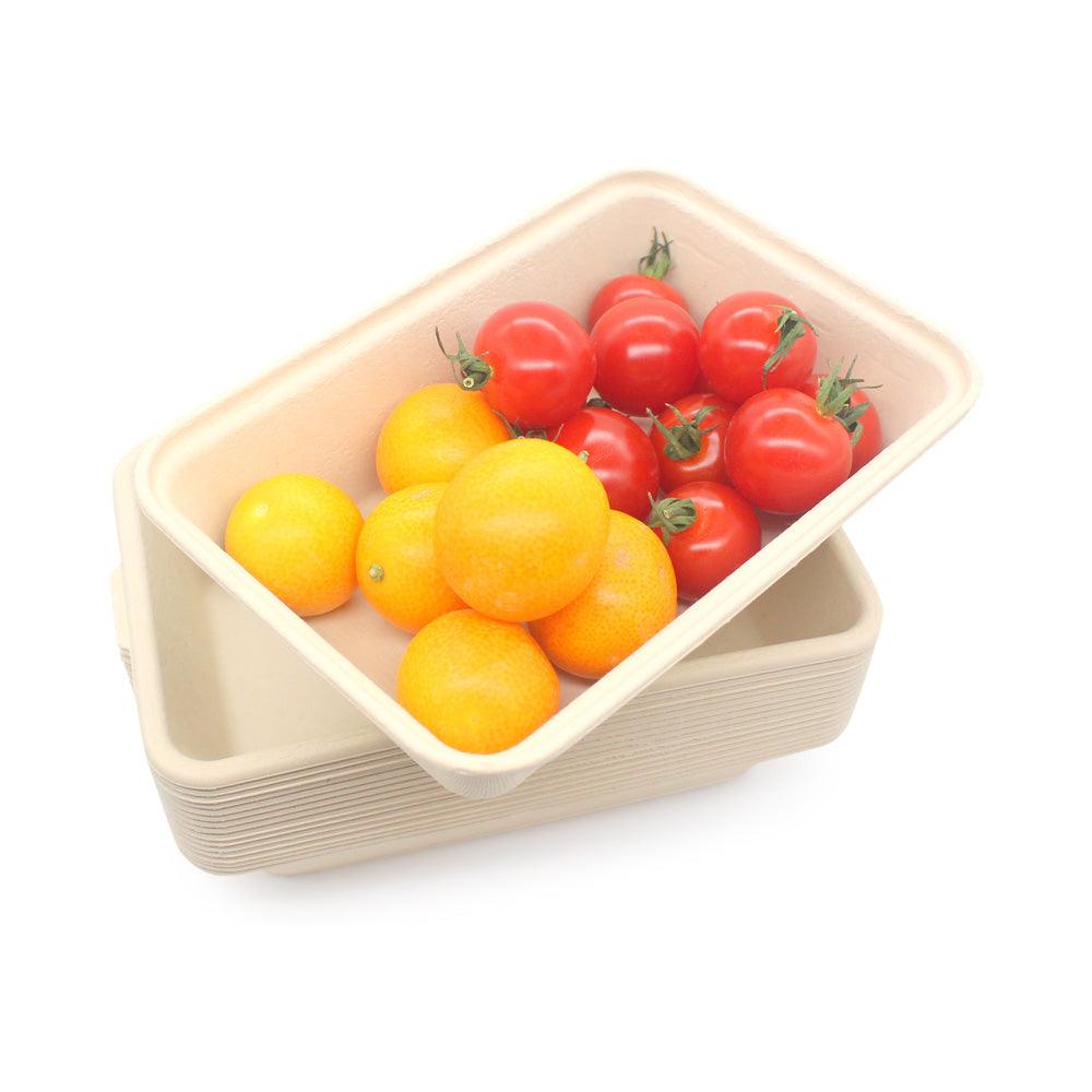 500ml Bamboo Fiber Rectangular Compostable Box