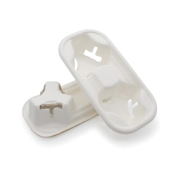 Eco-friendly Sugarcane Bagasse Double Cup Tray Cup Holder