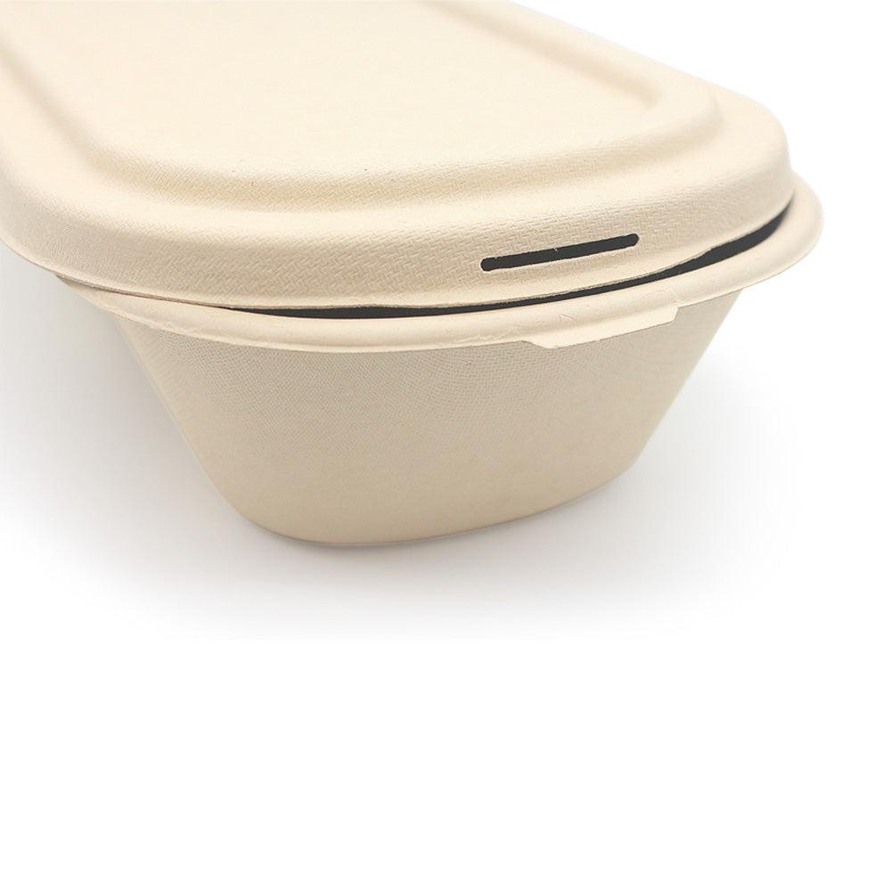 Oval Lid for Fast Food Box Compostable Bamboo Fiber